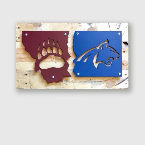Montana House Divided Cat vs. Griz Metal Sign | Featured Product - Iron ...